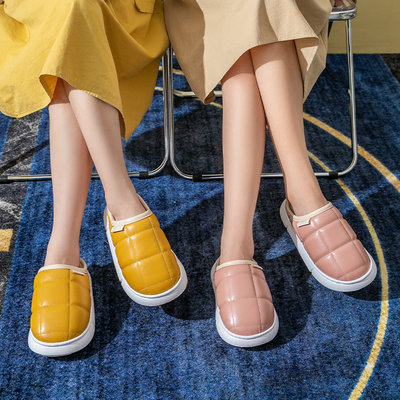 Slippers winter ladies simple grid style hot sale high quality warm comfortable home shoes supplier