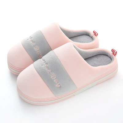 New design 2021 couple slippers winter plus plush warm thick bottom non-slip ladies home indoor shoes