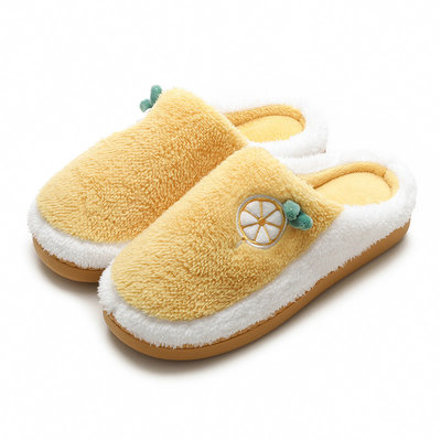 2021 new design slippers female winter cute comfortable home indoor shoes soft plush warm non-slip couple style