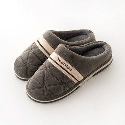Autumn winter indoor men and women non-slip warm home thick-soled slippers half-pack couple household shoes