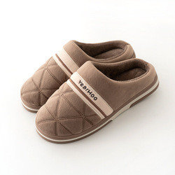 Autumn winter indoor men and women non-slip warm home thick-soled slippers half-pack couple household shoes