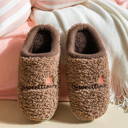 Winter 2021 new design cute cartoon home slippers female soft sole indoor non-slip bedroom shoes for women and male