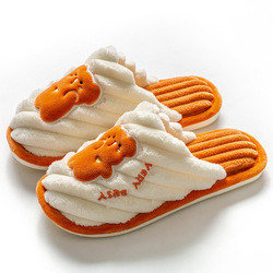 New design cartoon bear slippers factory price hot sale for women and male lightweight household shoes winter
