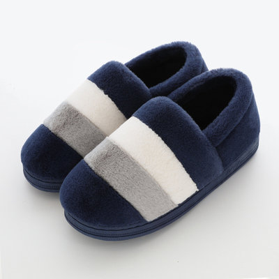 New design simple style warm slippers women winter models 2021 non-slip soft plush couple bedroom shoes