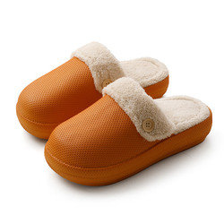 2021 new waterproof simple style slippers women winter warm non-slip couple removable home indoor shoes