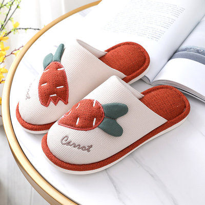 new autumn slippers for men and women keep warm cute cartoon home indoor non-slip new couple slipper in stock
