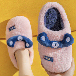 Wholesale Cute Slippers Autumn Winter Home Indoor Warm Soft Thick Bottom Non-Slip Cartoon Plush House Shoes women closed shoes