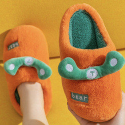 Wholesale Cute Slippers Autumn Winter Home Indoor Warm Soft Thick Bottom Non-Slip Cartoon Plush House Shoes women closed shoes