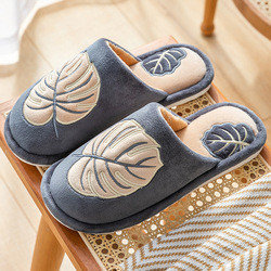 Women 2021 New Design fashion Flower pattern Slippers Men Warm Thick Bottom Non-Slip Home Indoor Shoes
