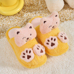 2021 New Design Winter Cartoon Bear Couple Slippers Female Cute  Plush Thermal Non-slip Home indoor Shoes