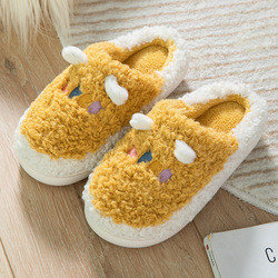 New female wholesale winter indoor and outdoor breathable fabrics couple non-slip slippers thick-soled warm shoes