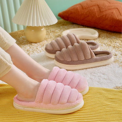 new fashion cute Caterpillar design Couple Rabbit Hair Slipper Autumn Winter Men Warm Non-Slip Home Indoor slippers with low MOQ