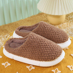 Manufacturer Custom logo Thick Bottom Couple Home Indoor Slipper Thermal Non-slip Plush house Shoes female fur slippers