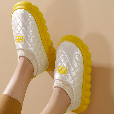 2021 Winter New Design Shu Velveteen Winter Down Women Slippers Thermal Non-slip special sole Home indoor slippers