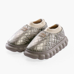 2021 Winter New Design Shu Velveteen Winter Down Women Slippers Thermal Non-slip special sole Home indoor slippers