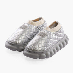 2021 Winter New Design Shu Velveteen Winter Down Women Slippers Thermal Non-slip special sole Home indoor slippers