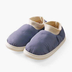 2021 Autumn Winter Simplicity Print Letter Down Elastic band TPR Slippers Women Non-slip Thermal Home Indoor Shoes