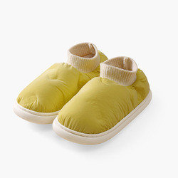 2021 Autumn Winter Simplicity Print Letter Down Elastic band TPR Slippers Women Non-slip Thermal Home Indoor Shoes