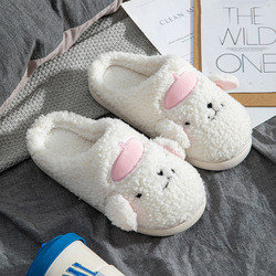 Autumn and winter new cute cartoon animals slippers female home non-slip plush shoes household plush slippers