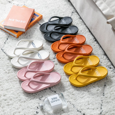 Women's house shoes Summer Beach sandal ladies flip flop Colorful Pure color Wholesale Flip Flops slipper for ladies