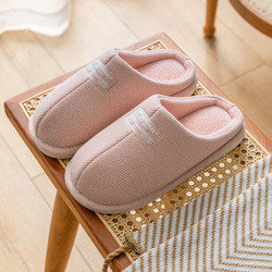 Factory winter customized plush slippers house indoor slippers for women and man flat sole non-slip house shoes