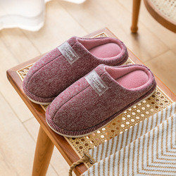 Factory winter customized plush slippers house indoor slippers for women and man flat sole non-slip house shoes