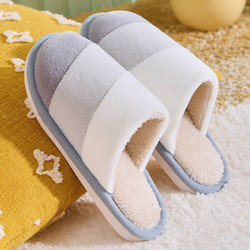 2021 New Design Rabbit Hair patchwork Color Couple house Shoes Women And Men Plush Warm Non-Slip Home Indoor Slippers
