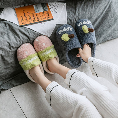 new Fashion ladies Non-slip home slippers warm plush slippers soft sole women winter cartoon house shoes