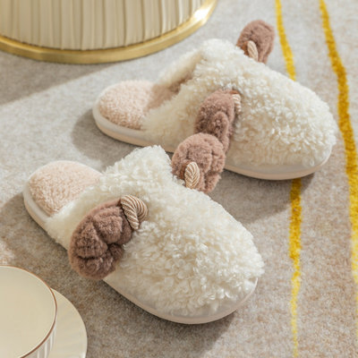 new arrival Home Slippers Animal Shape Plush Sheep house Indoor Slipper Wholesale Cartoon house shoes for Women