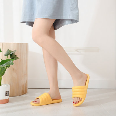 Wholesale summer solid color sandals for lovers indoor home bathing hotel non-slip shock-absorbing slippers