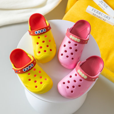 2021 new children's hole shoes non-slip boys and girls sandals summer indoor kids home wear-resistant slippers