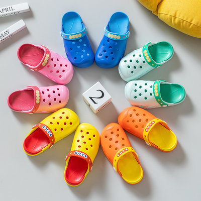 2021 new children's hole shoes non-slip boys and girls sandals summer indoor kids home wear-resistant slippers