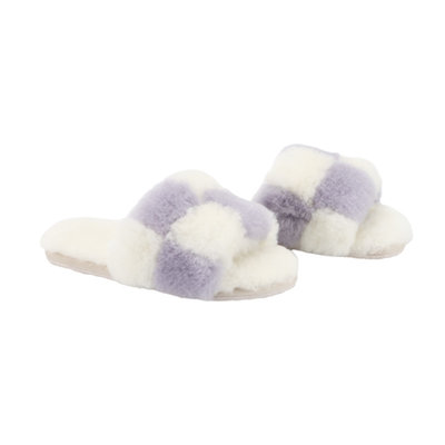 Fluffy Open Toe Women Casual Flat Shoes Warm Wool Fur Soft Cozy