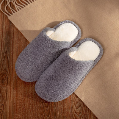 Hot-selling polar fleece slippers home cute Korean thick-soled non-slip slippers winter warm couple indoor shoes