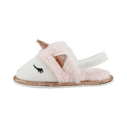 cute unicorn faux  fur comfortable winter kids slippers warm house indoor baby  fluffy cartoon child slippers