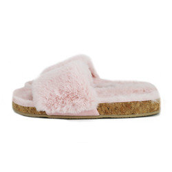 comfortable non-slip faux fur home indoor  winter fluffy slippers for women