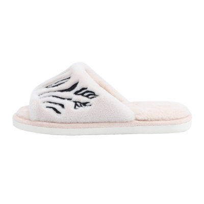 Faux Fur Women Casual Flat Shoes Indoor And Outdoor Open Toe