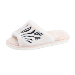 Faux Fur Women Casual Flat Shoes Indoor And Outdoor Open Toe