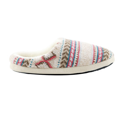 TPR Soft Sole Women Slipper Shoes Spring Indoor Knitted Fabric