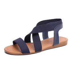 Factory supply Women Roman Sandals lightweight non-slip Flat slippers Breathable Ankle Strap Casual ladies shoes 2022