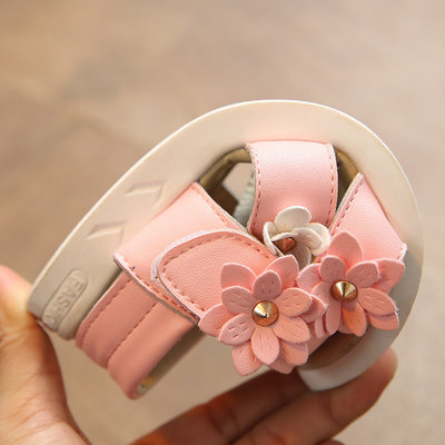 2022 Summer New Arrival Casual Soft lightweight Kids Slippers fashion flower decoration upper children's sandal shoes