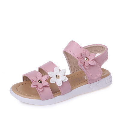 2022 Summer New Arrival Casual Soft lightweight Kids Slippers fashion flower decoration upper children's sandal shoes