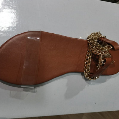New arrival 2022 shoes beach fashion chain decoration outdoor non-slip slippers lightweight women flat sandals