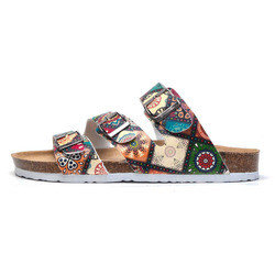 2021 summer women sandals adjustable metal buckle three straps colorful slippers with ankle strap beach sandals