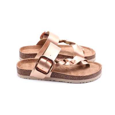 Leisure Summer Beach Shoes Flat With Cork Anti Slippery Comfortable