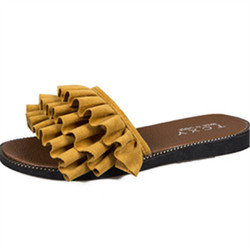 Simple Round Head  Beach Shoes Solid Color Lace Women Flat  Beach Shoes