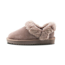 women winter cow suede Flat heel short wool  non-slip snow boots platform boots