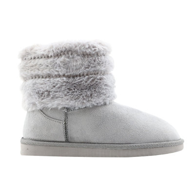 winter faux suede half booties suede ankle snow boots for women