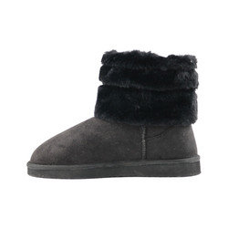 winter faux suede half booties suede ankle snow boots for women