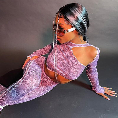 ladies Sexy Long Sleeve  gym wear Women full body printed and breathable sports suit yoga fitness  casual sportswear